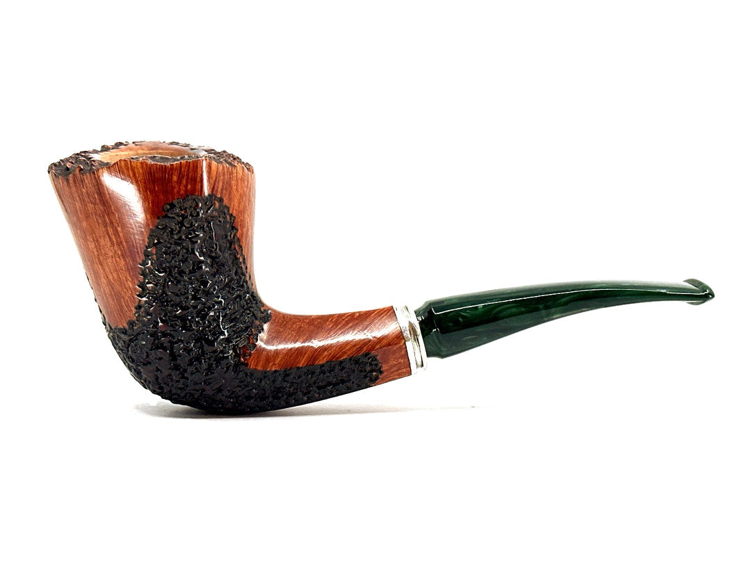 Pipa Pascucci Semi rusticata Bent Dublin Ghiera in argento lavorata – Floppypipe