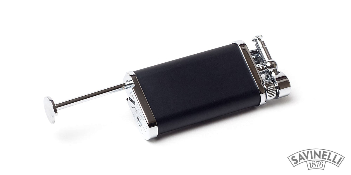 Corona Old Boy pipe lighter BLACK WITH CHROME HEAD AND PIN – Floppypipe