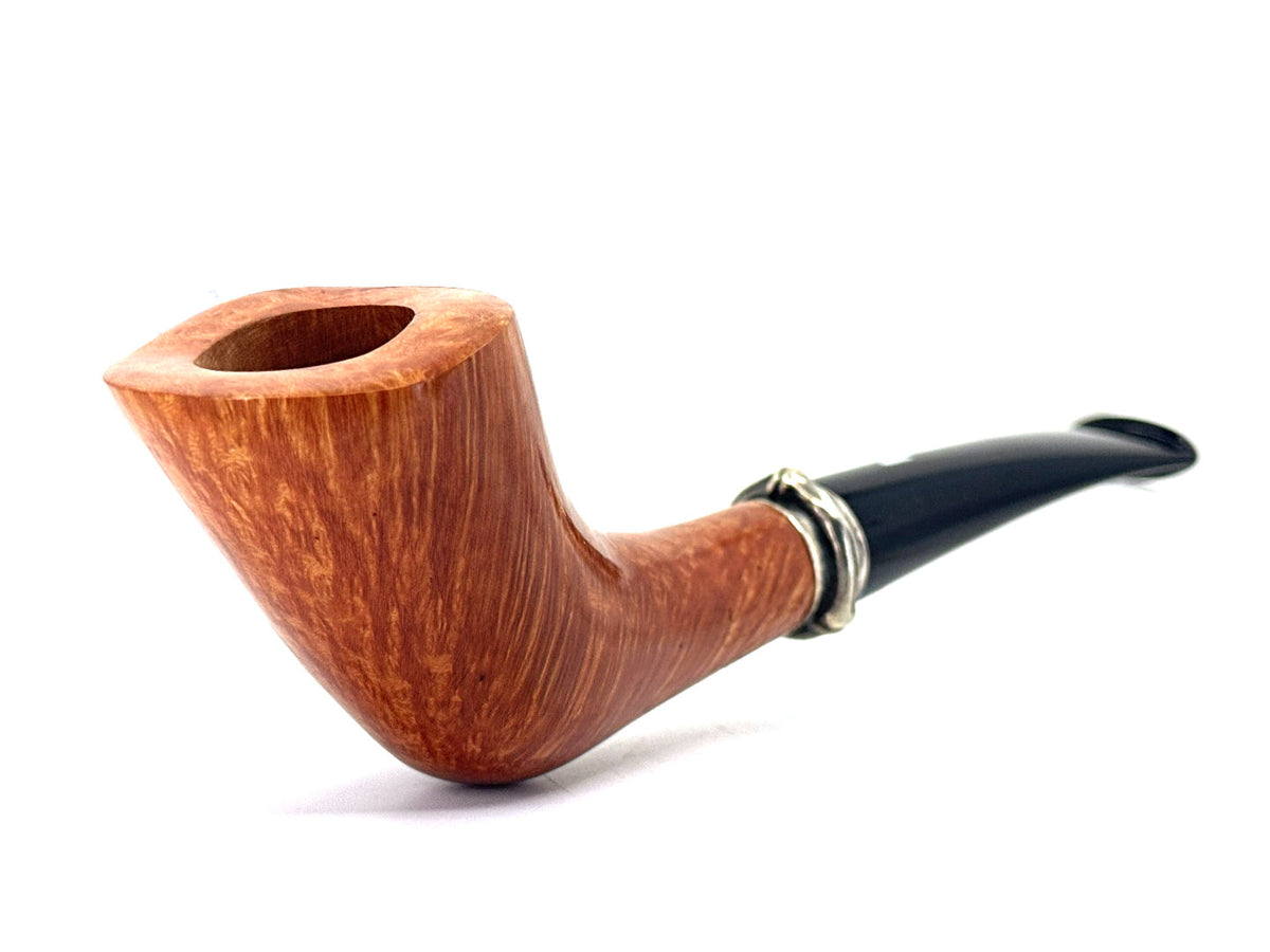Castello Collection 127.150 Carlo Scotti Pipe with 925 silver knot rin ...