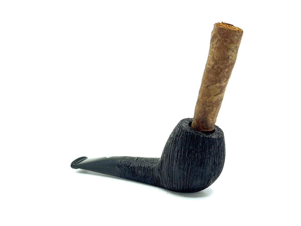 Pipa Talamona Toscano La Pipa Per sigaro Italy Sabbiata Pettinata Nera ...