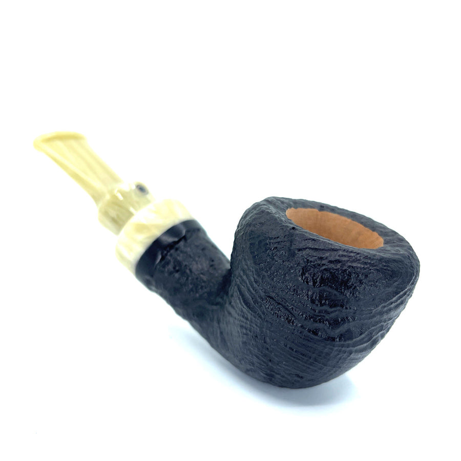 Sandblasted Talamona Mini Reverse Calabash pipe with 3 mouthpieces ...